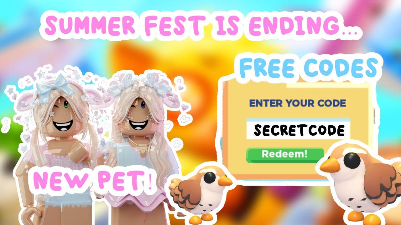 New pet and FREE codes? Goodbye summerfest.. | Adopt Me! - YouTube
