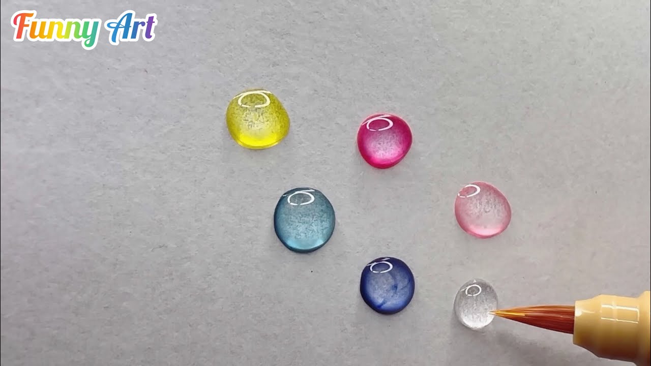 How To Color Water Drops | Creative Satisfying Art #art #painting # ...