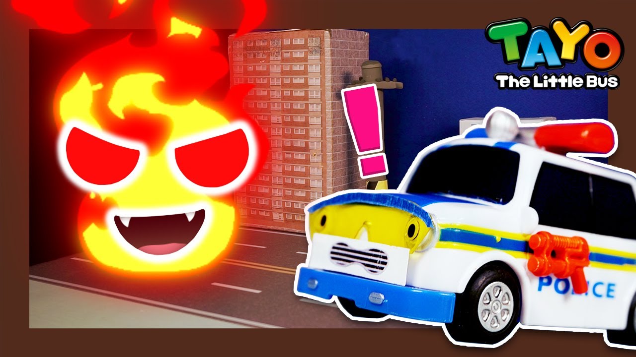 Fire, there's a monster fire!! Help! l Tayo Monster Police l Tayo the ...