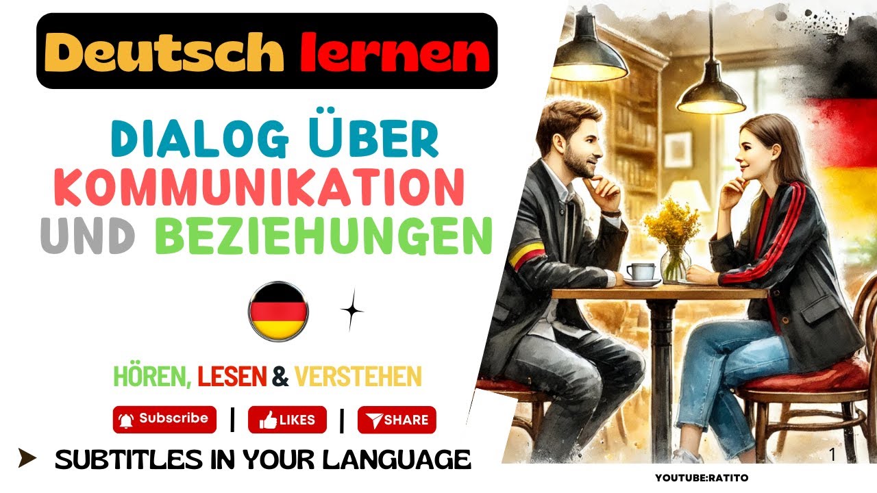 Deutsch lernen: Dialog über Kommunikation und Beziehungen - YouTube