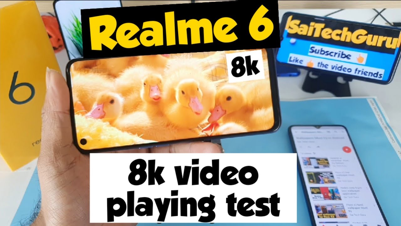 Realme 6 8k video playing support test