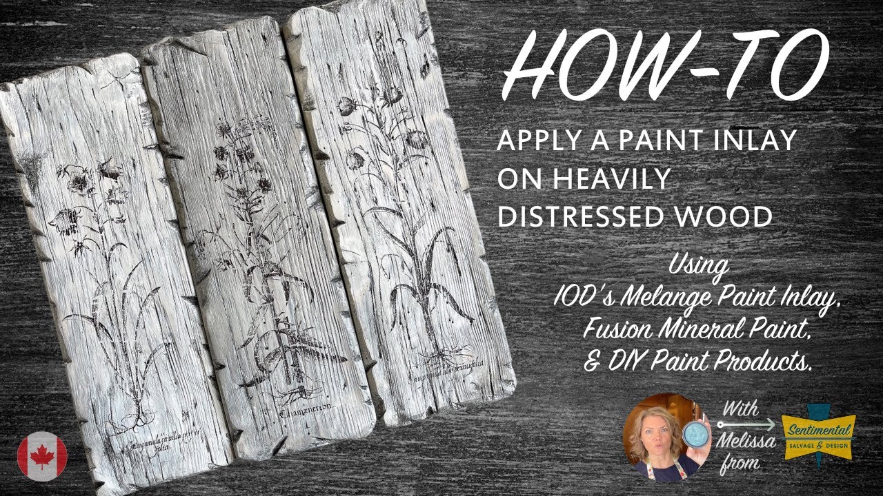 How-To Apply a Paint Inlay on Heavily Distressed Wood - YouTube