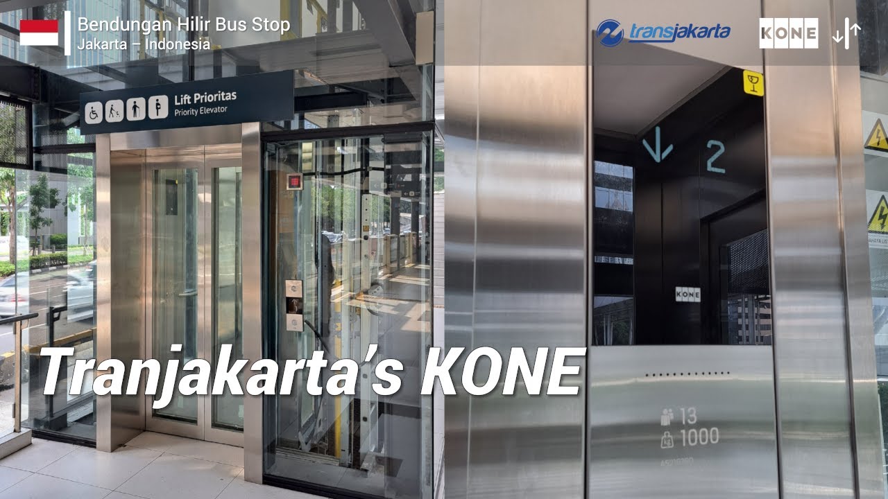 KONE MonoSpace DX Glass Elevators | Bendungan Hilir Bus Stop, Jakarta ...