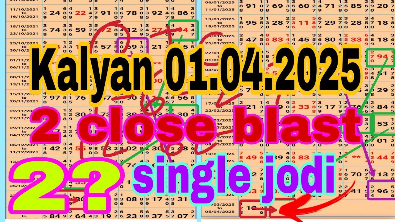 Kalyan Trick APR 01-04-2025! Kalyan Matka open Trick !! Kalyan Fix jodi ...