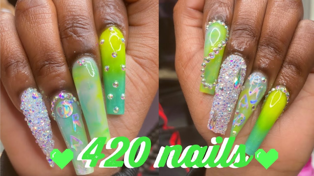 420 Nails!! *full process* - YouTube
