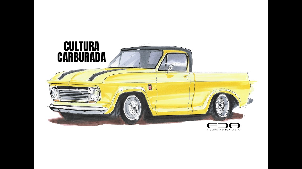 DESENHANDO CHEVROLET C10 CUSTOMIZADA - Speed Drawing - YouTube