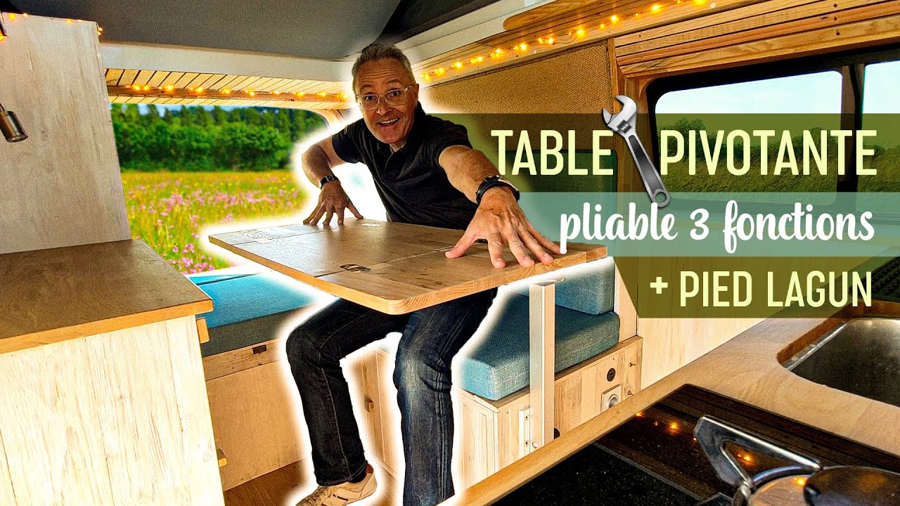 #42. Table pivotante pliable multifonctions + support Lagun pour van ...
