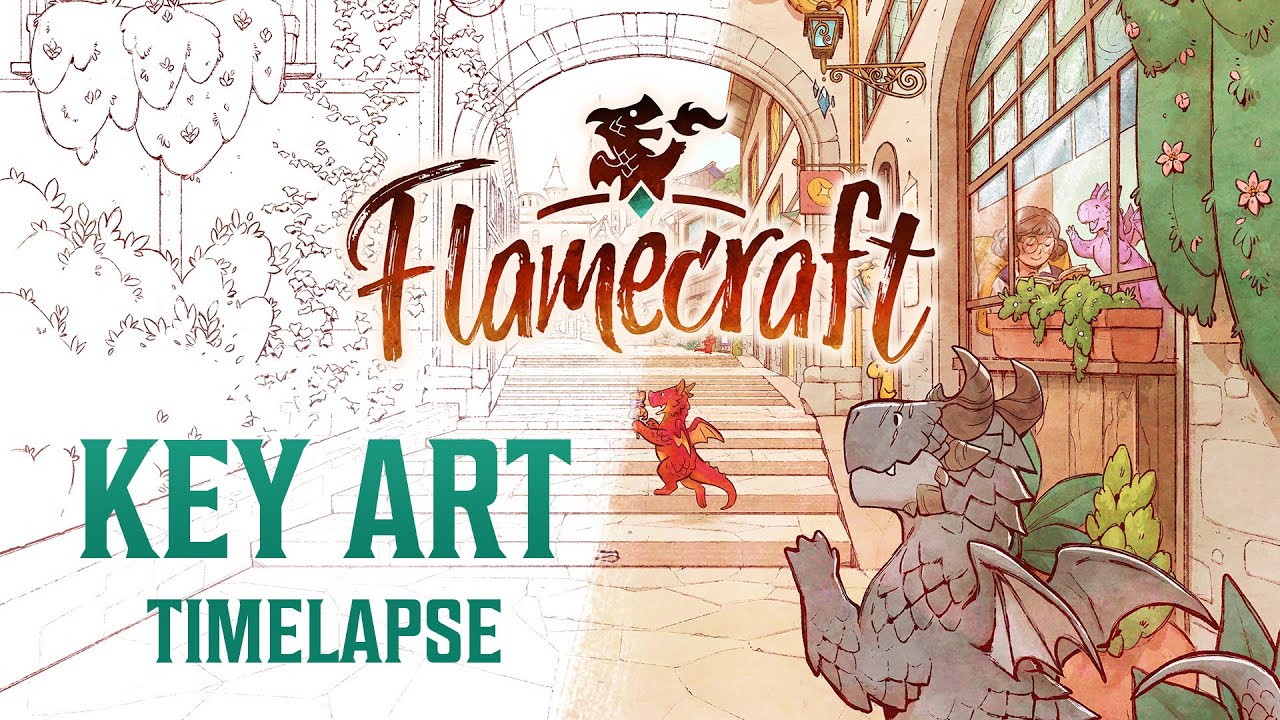 Flamecraft Digital Key Art Drawing Timelapse - YouTube