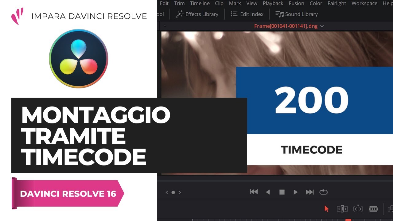 Montaggio tramite Timecode | Edit | Davinci Resolve - YouTube