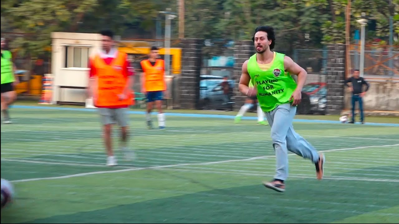 Tiger Shroff And Many More Playing Football Practice Match Match - YouTube