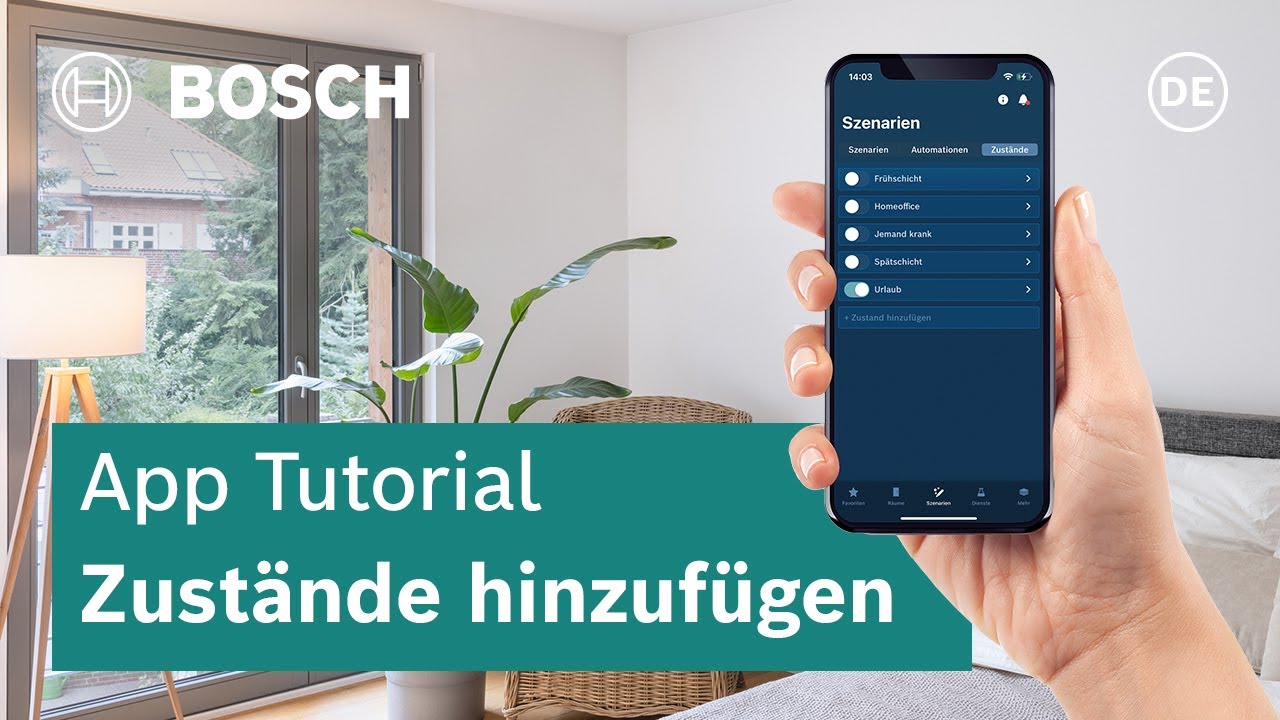 Zustände über Bosch Smart Home App hinzufügen I Bosch Smart Home - YouTube