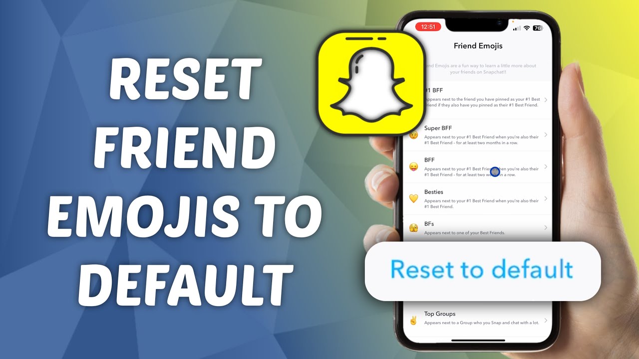How to Reset Friend Emojis Back to Default on Snapchat - YouTube