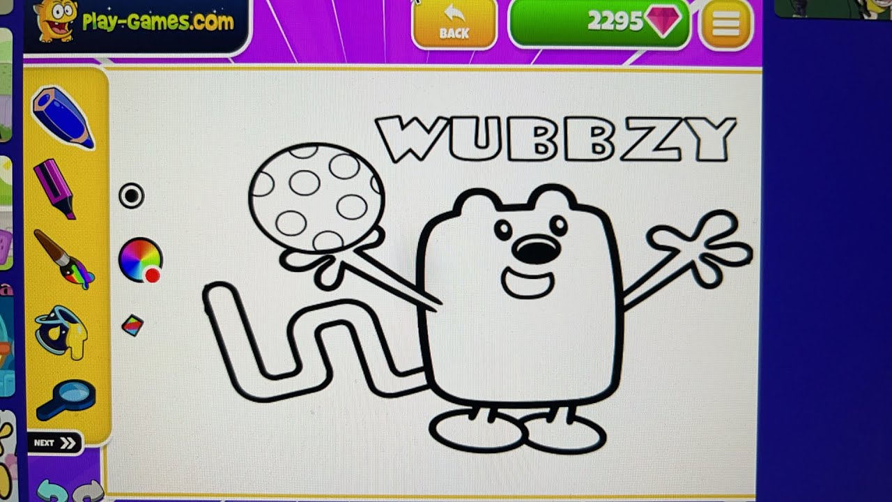 How to color Wubbzy From Wow Wow Wubbzy Coloring For Kids - YouTube