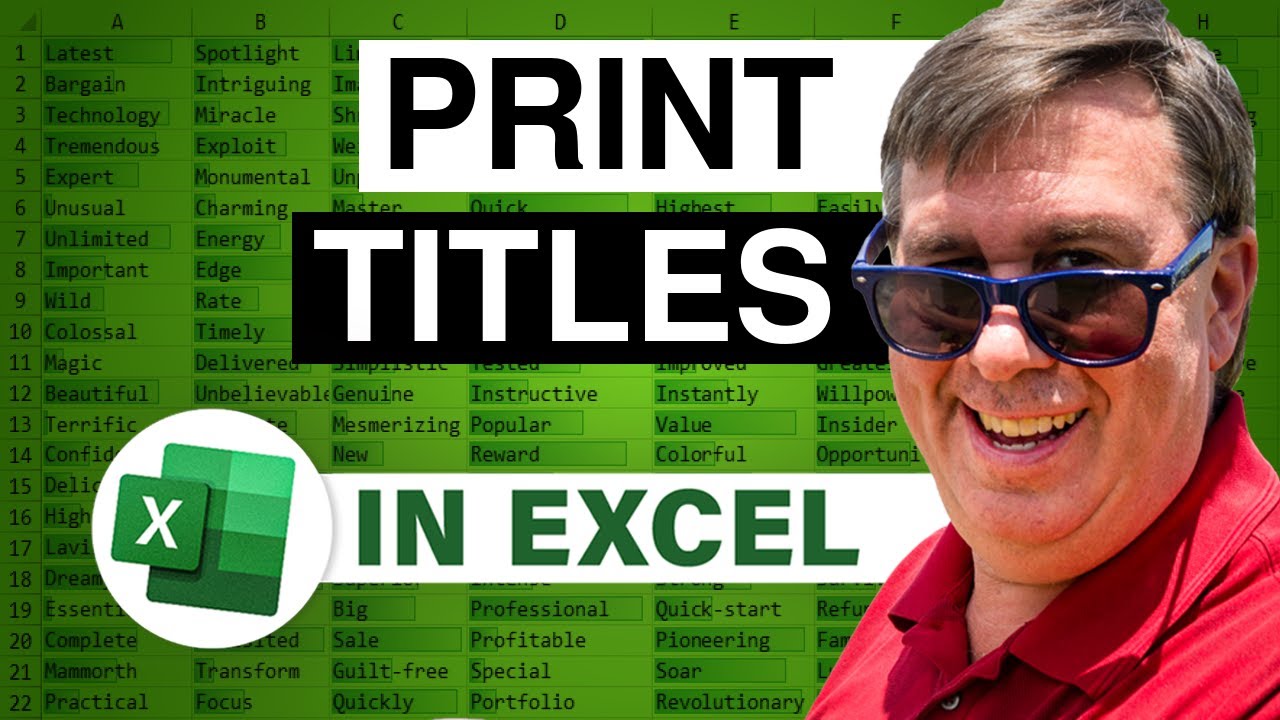 Excel - Master Print Titles in Excel | Repeat Rows at the Top of Every ...