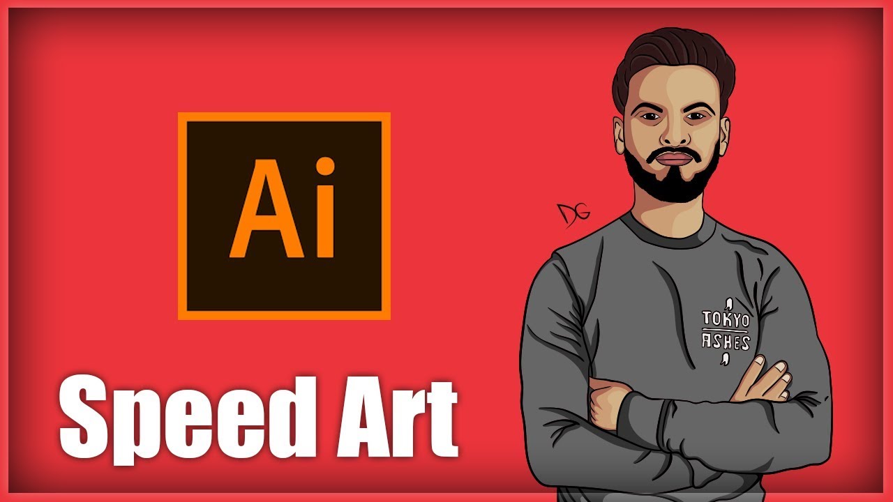 FAIRE UN CARTOON SUR ADOBE ILLUSTRATOR (Speed Art) - YouTube