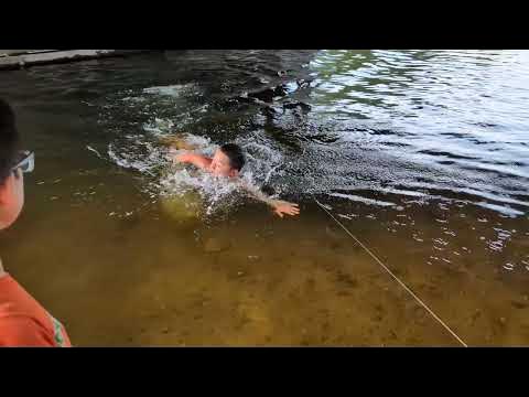 2024 Joshua swim for Daddy's lure. - YouTube