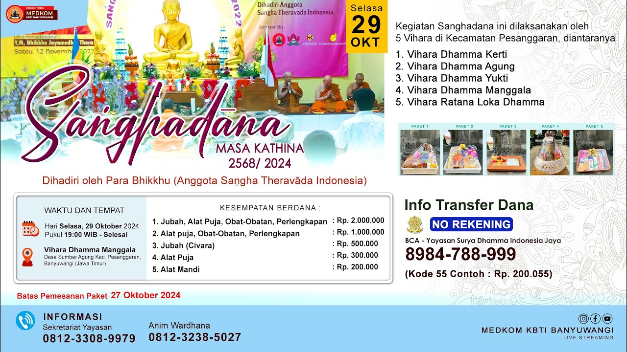 PRA ACARA KATHINA 2568/2024 | PANCA VIHARA PESANGGARAN - YouTube