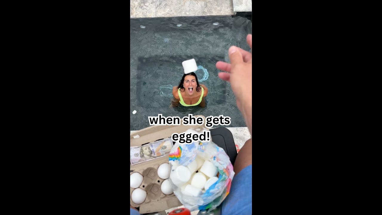when she gets egged 🤣 - YouTube