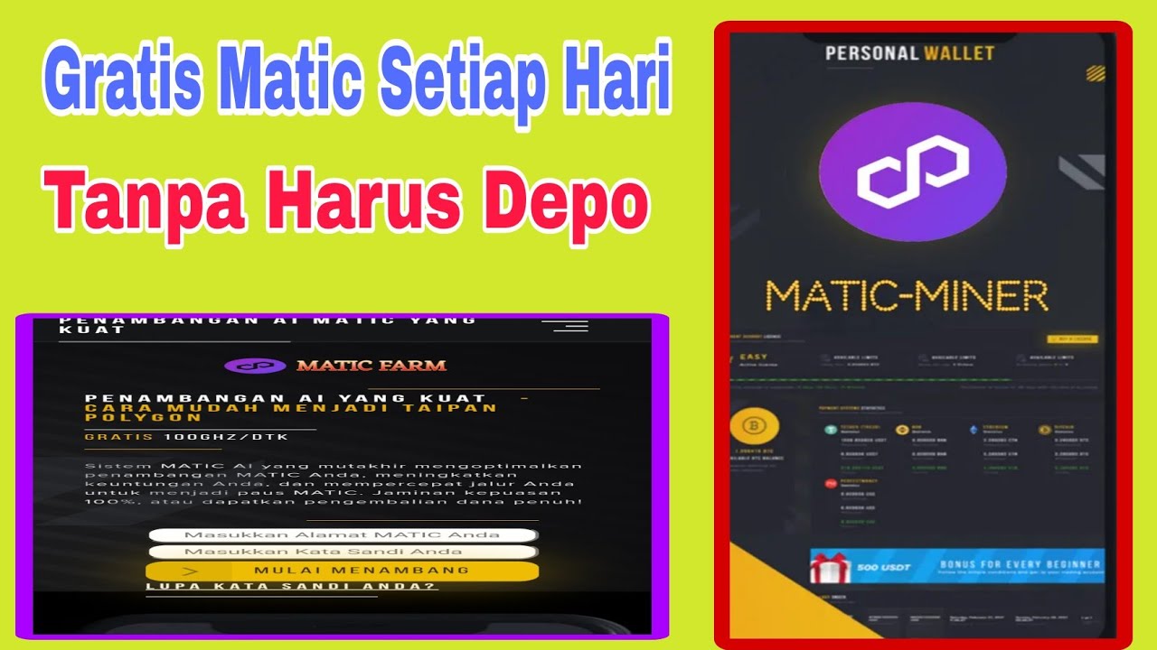 Mining Matic Secara Gratis - MaticFarm Penghasil Matic tanpa Deposit. - YouTube