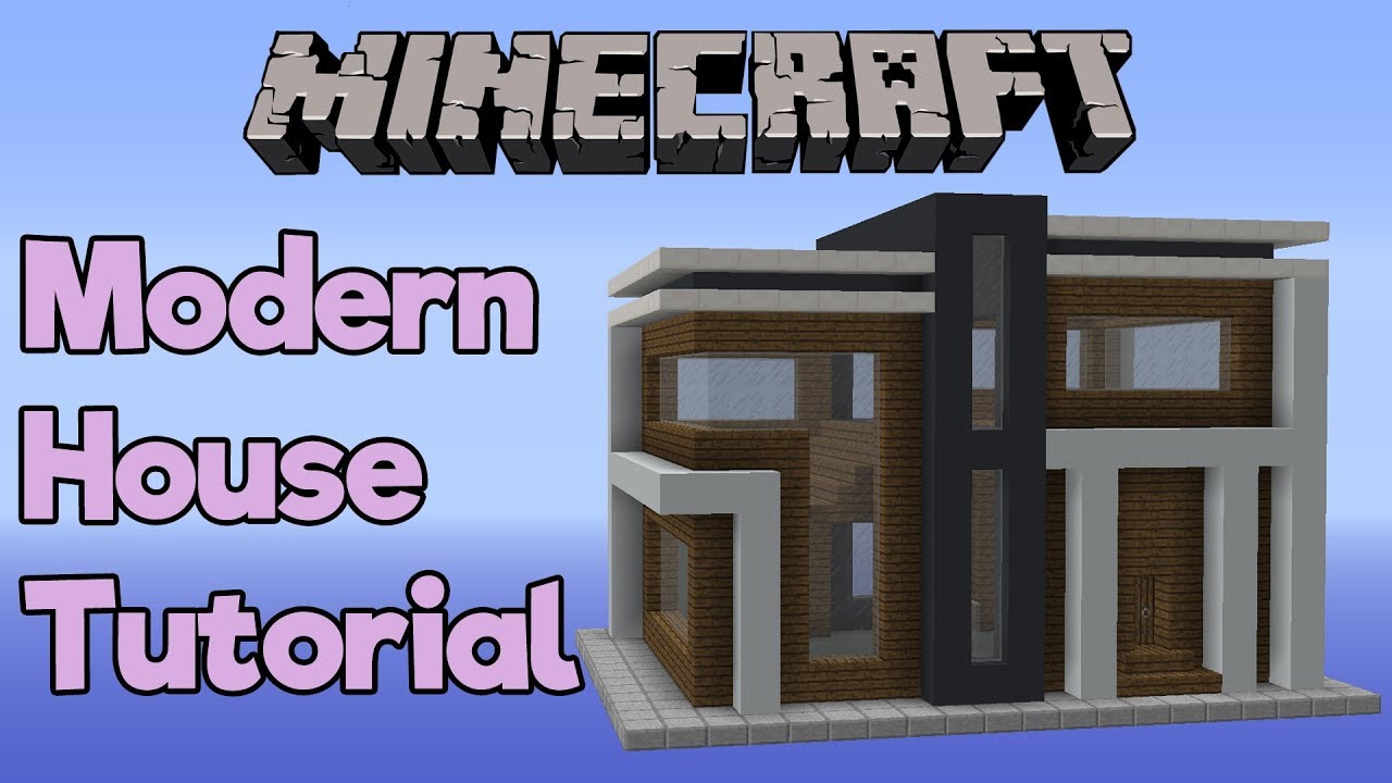 Minecraft - Modern House Tutorial (Easy) - YouTube