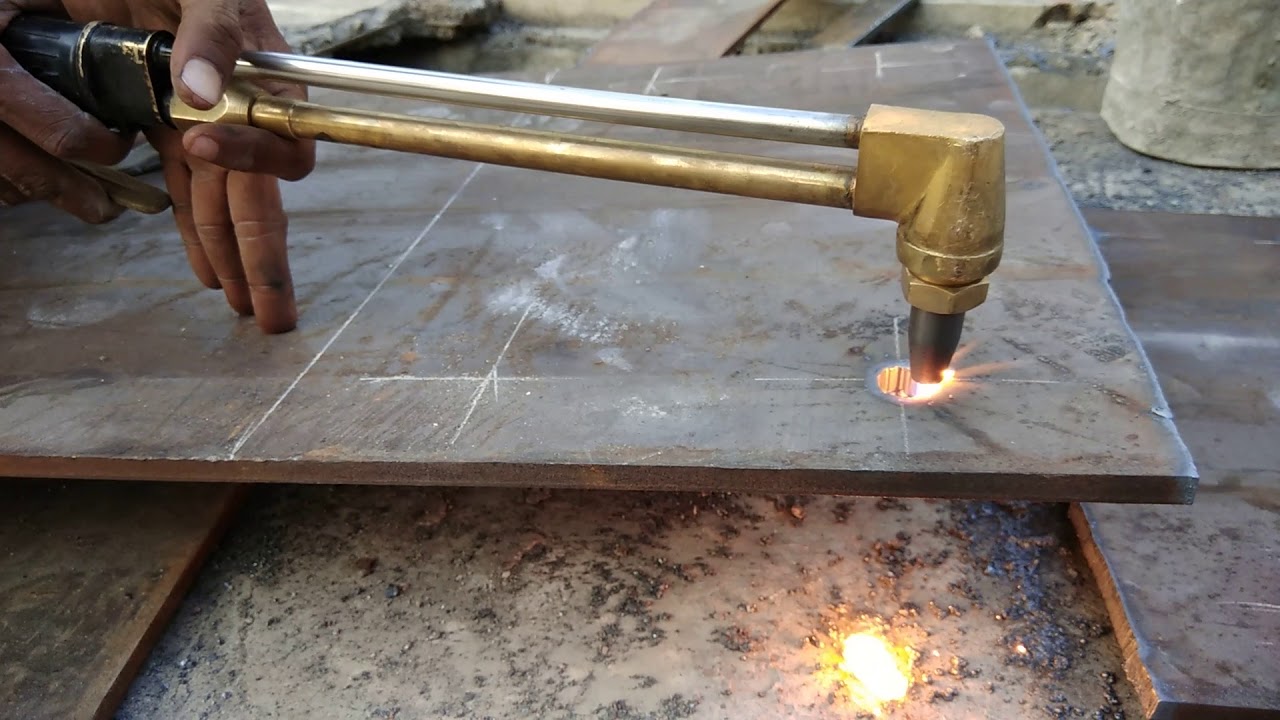 How to make hole on steel plate by welding - YouTube