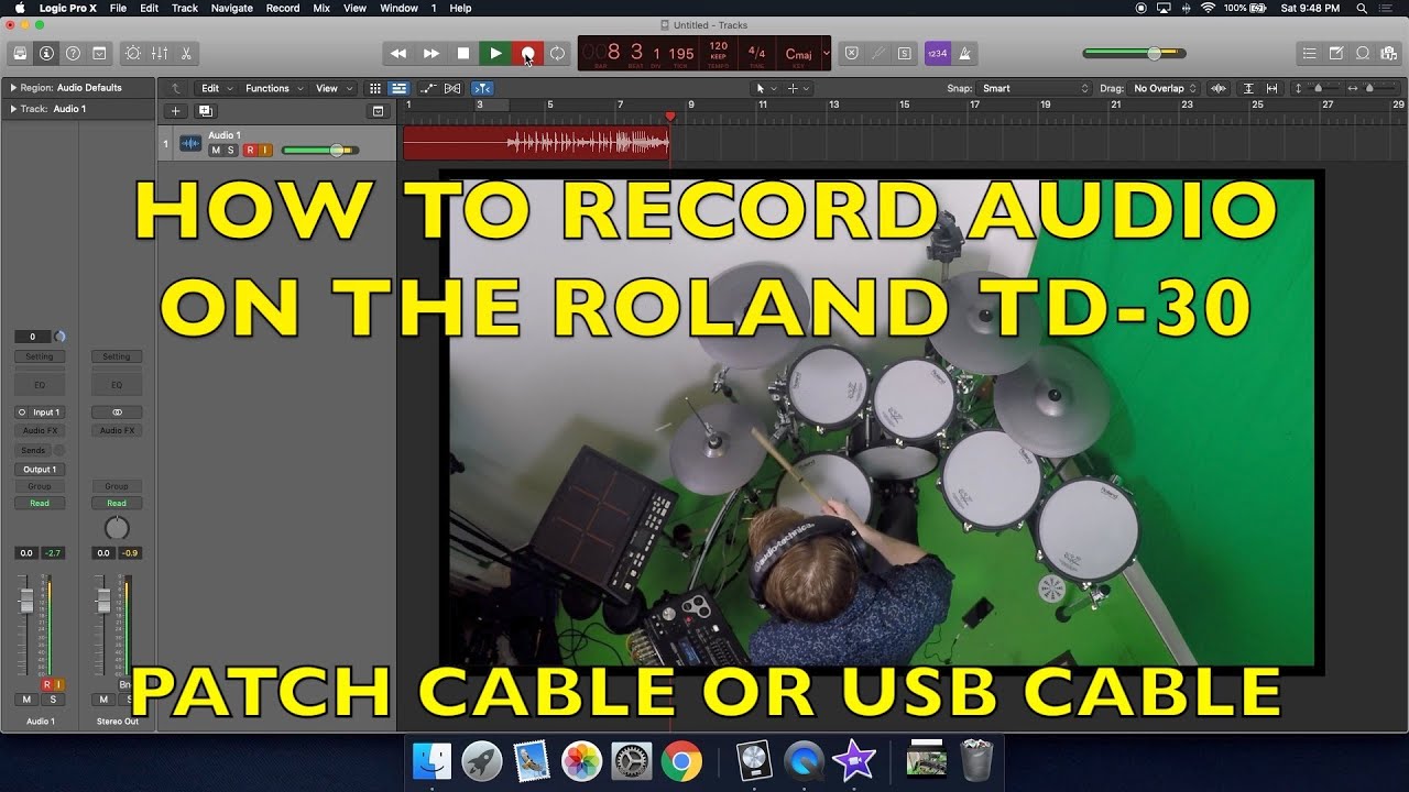 How To Record Audio - Roland TD-30 Drum Module - YouTube