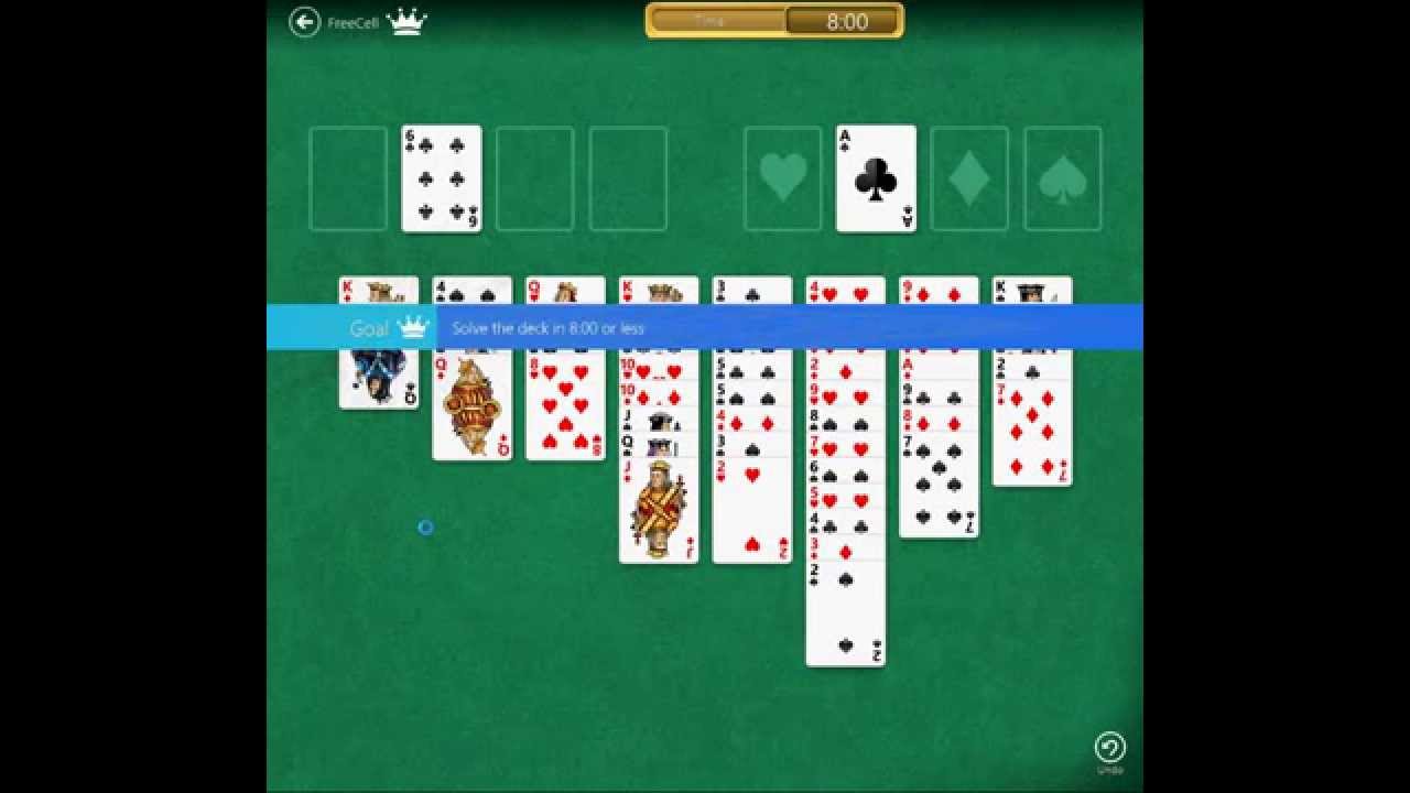 Classic Mixed II\FreeCell - Solve the deck in 8:00 or less - YouTube