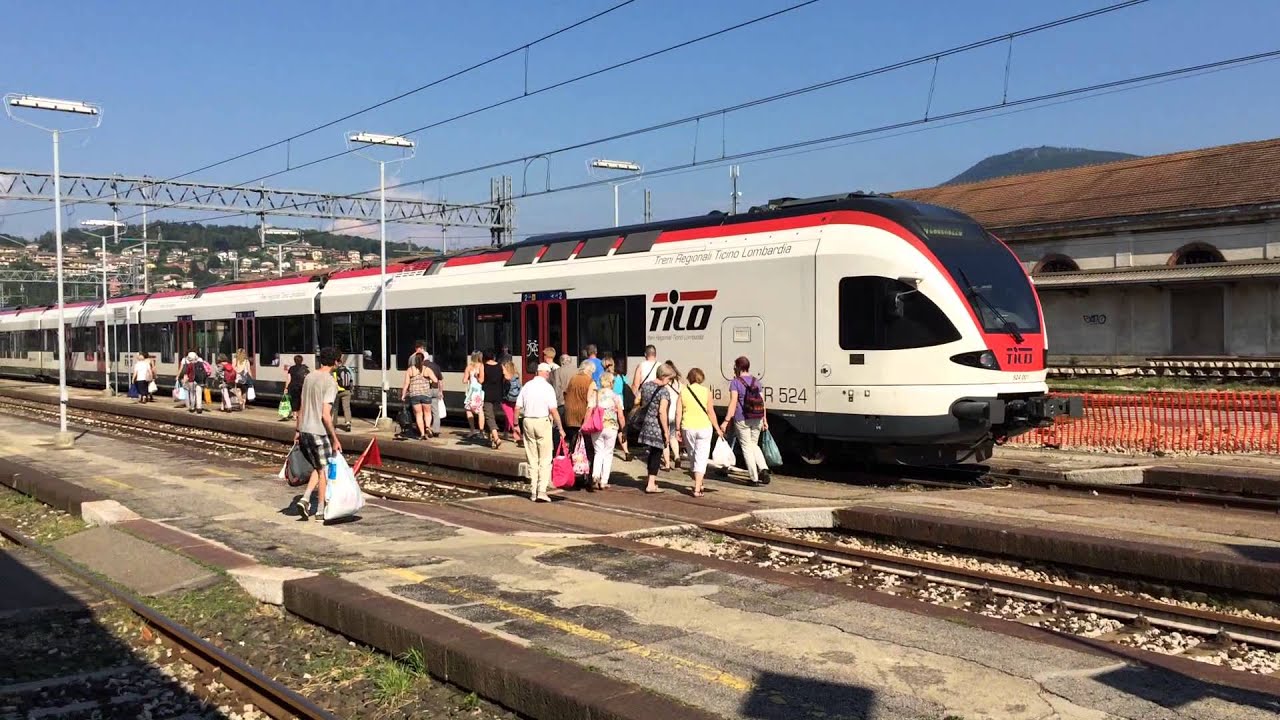 ETR 524 Lombardia TILO Treno Regionale in arrivo a Luino 03.06.2015 ...