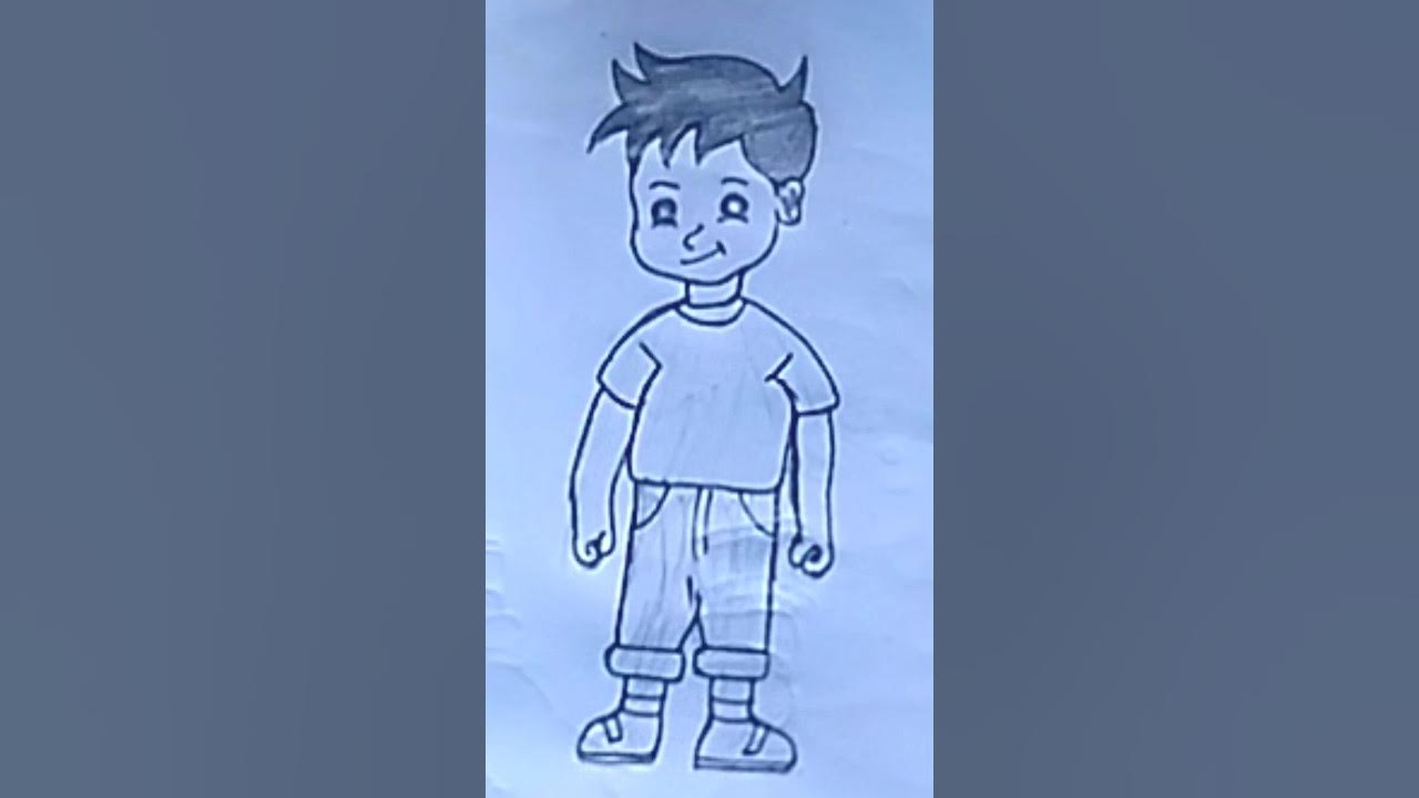 how to draw a boy || boy ka chitra kaise banaye #trendingshorts # ...