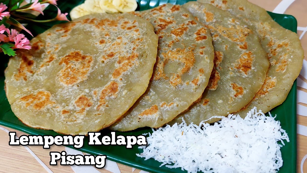 Lempeng Kelapa Pisang Lembut dan sedap| Eggless Banana, Coconut Pancake ...