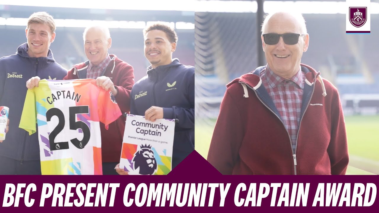 Burnley FC Players Present Premier League Community Captain Award ...