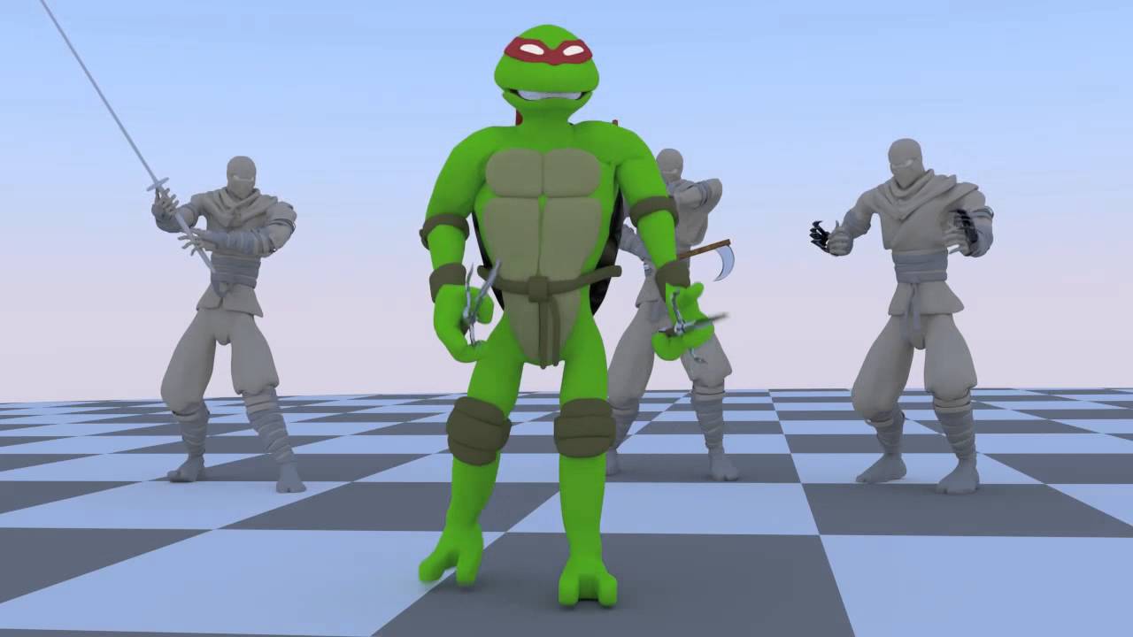 TMNT-Raphael Fight Test - YouTube