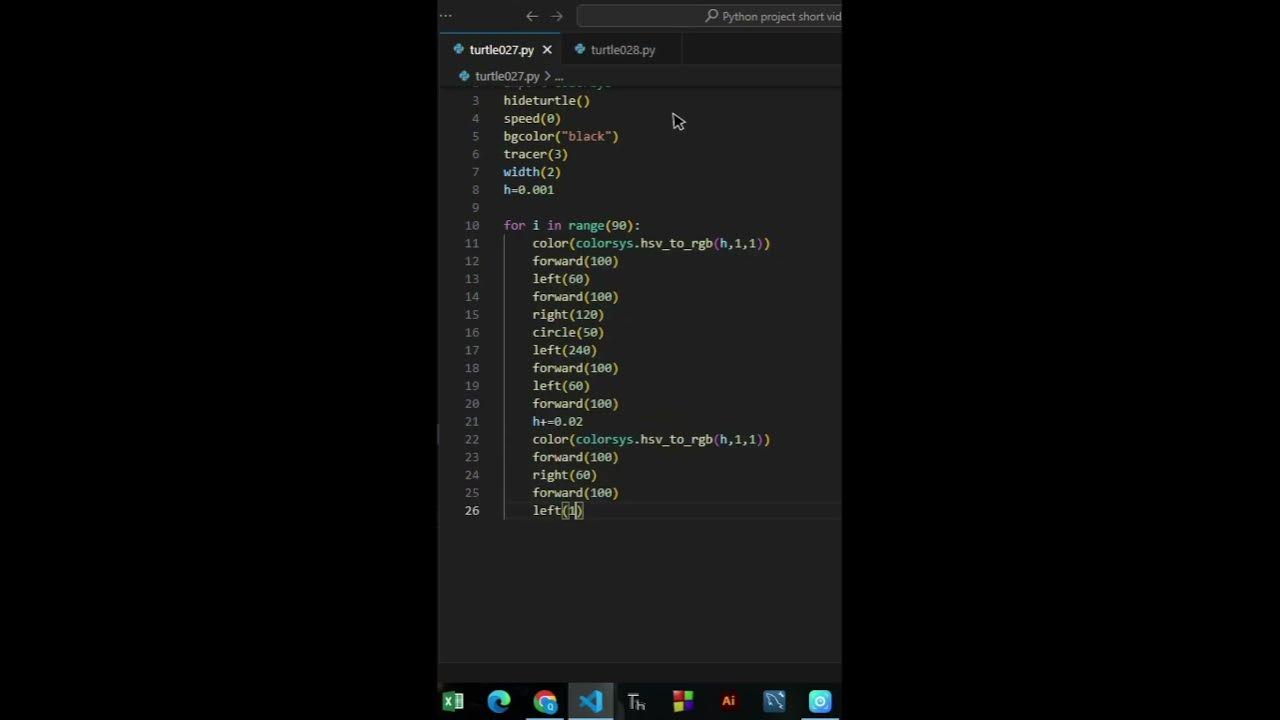Wow Graphics Design Using Python Turtle Awesome Python Turtle Graphics Pythonturtle Shorts