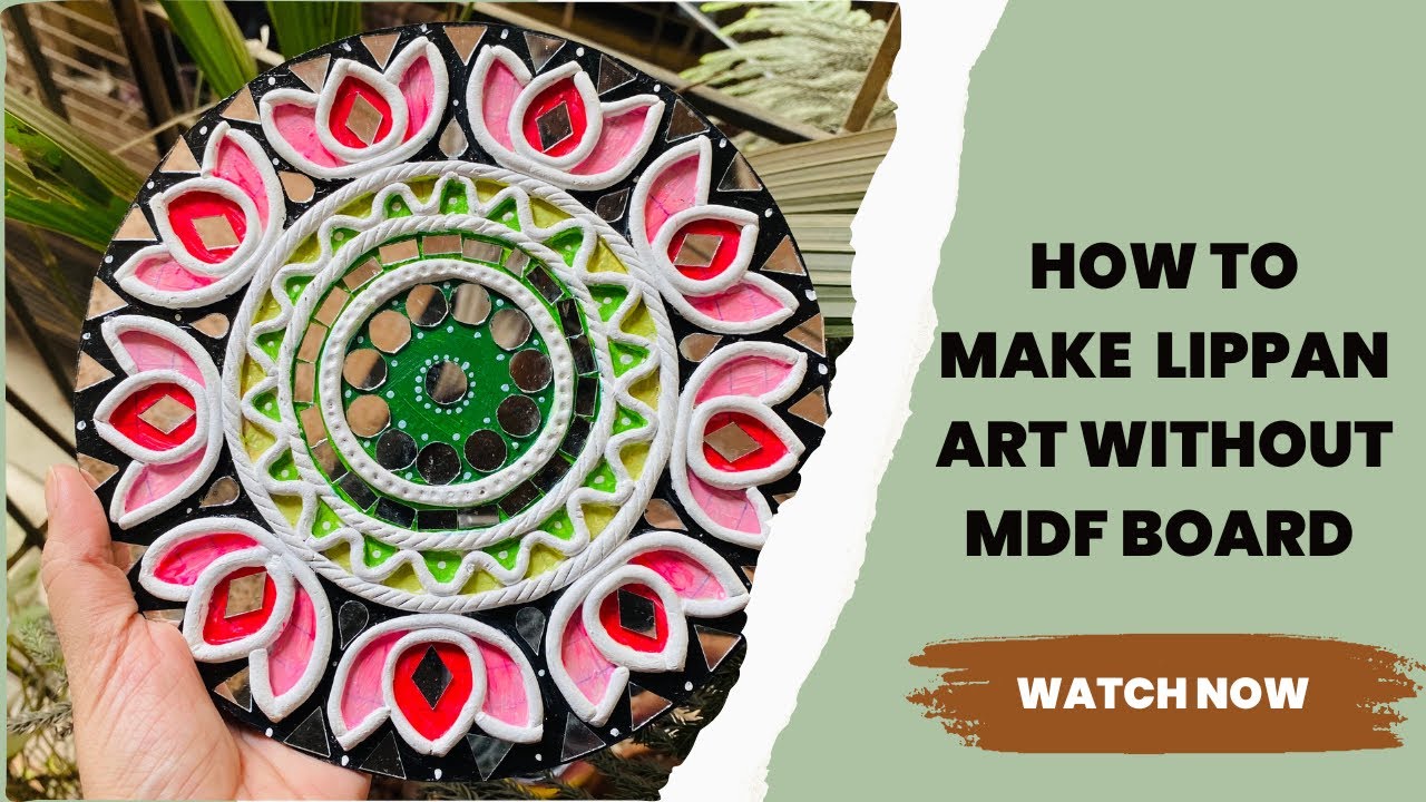 Lippan art | easy way to make wall decor at home || #lippan - YouTube