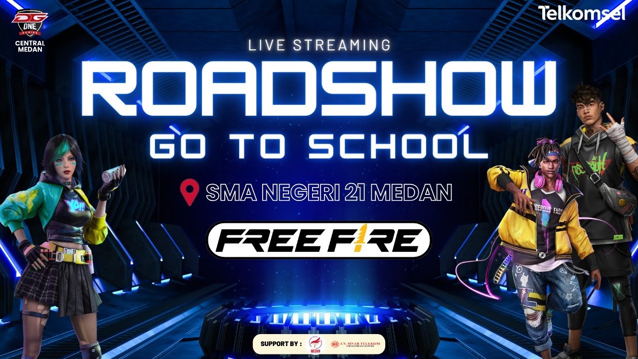 OFFLINE TOURNAMENT FREE FIRE ROADSHOW SMA NEGERI 21 MEDAN - YouTube