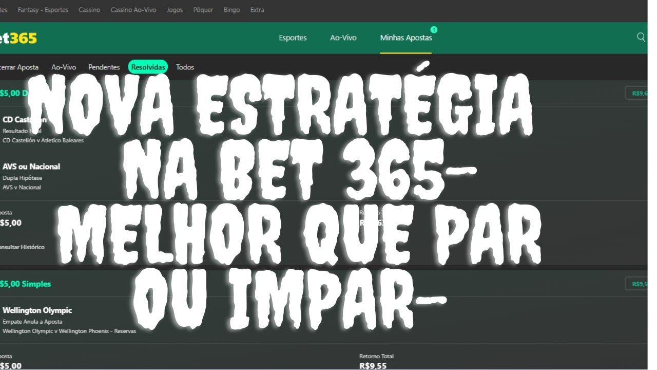 Nova estratégia na bet 365 - Melhor que par ou impar - - YouTube
