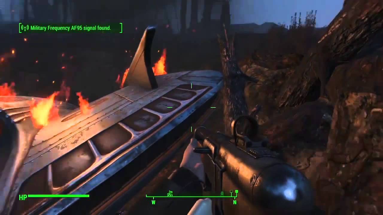 Fallout 4 - UFO Crash Site and Alien Blaster - YouTube