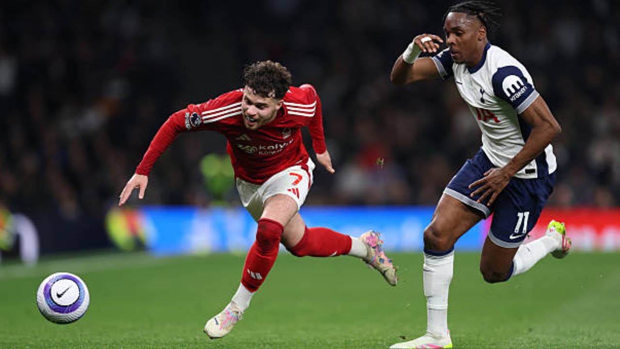Tottenham vs Nottingham Forest 1-2. Tottenham at position 16 on League ...