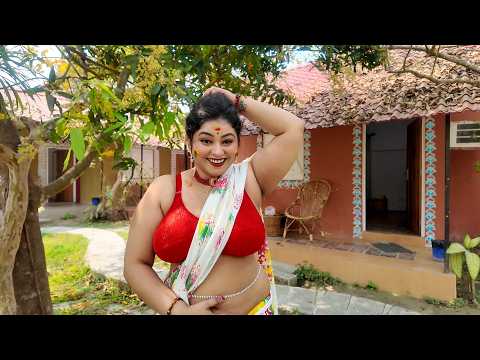 🌈✨ Holi Special Saree Fashion | Plus Size Model Eti | Bagan Bari Outdoor Shoot ✨🌈
