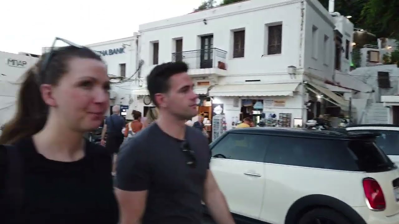 Lindos Rhodes evening walk 2022 - YouTube