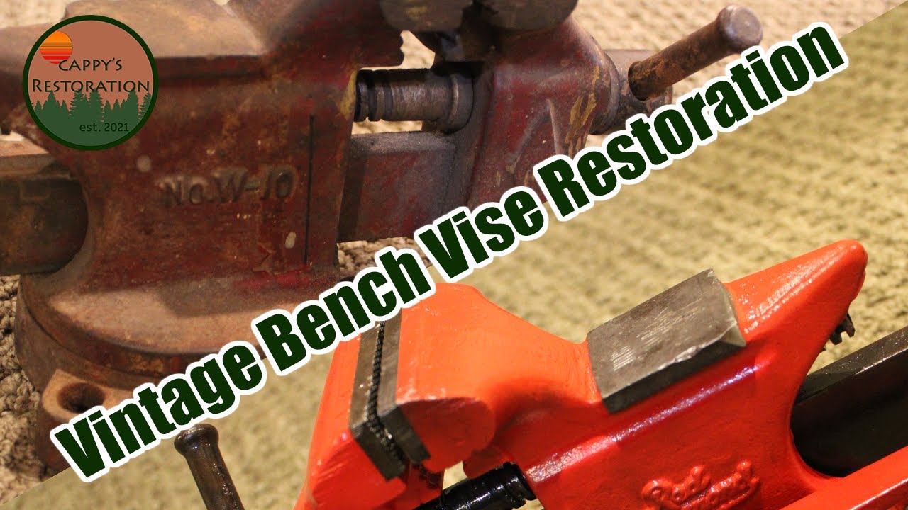 Vintage Red Diamond Bench Vise Restoration - YouTube