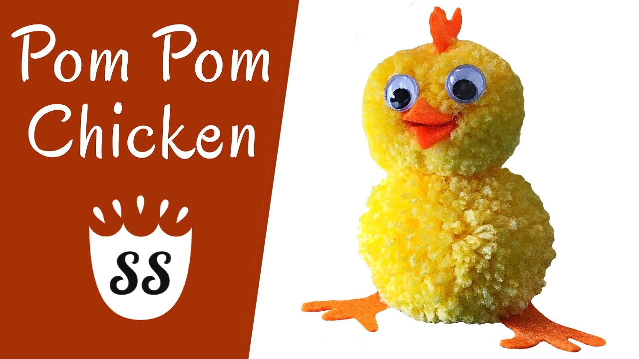 How To Make A Simple Pom Pom Chicken | DIY Pom Pom Chick | Chicken ...