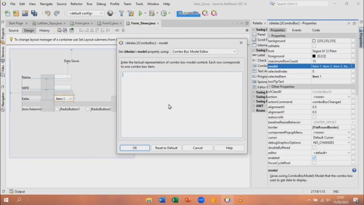 Cara Membuat Aplikasi Desktop Sederhana Untuk Input Data Siswa Menggunakan Netbeans - YouTube
