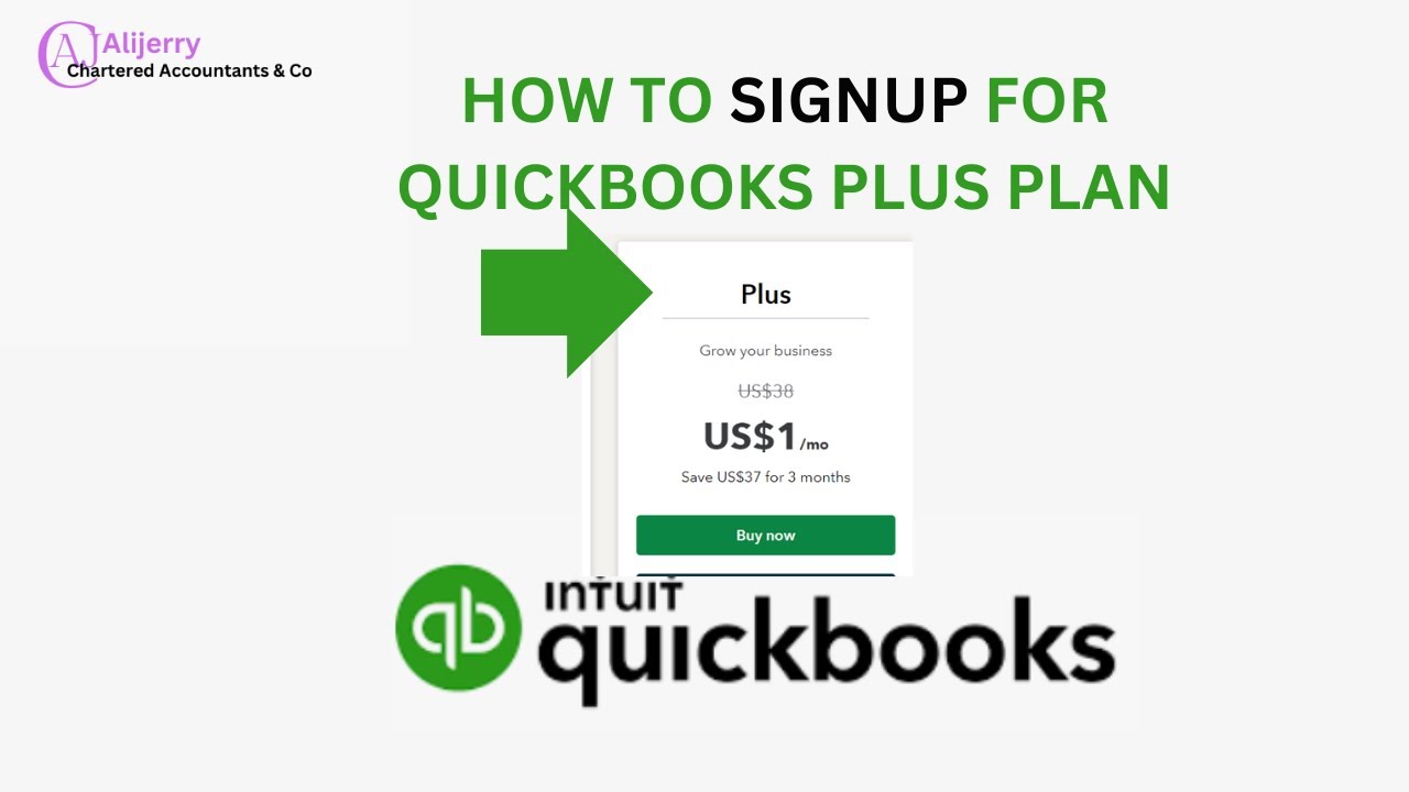 HOW TO SIGN UP FOR QUICKBOOKS PLUS PLAN - YouTube