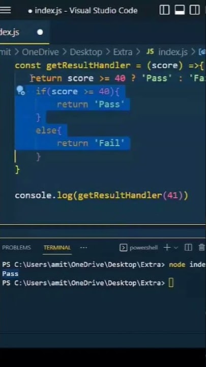 #shorts Replace if else with ternary operator in JavaScript #shortvideo #shortfeeds #short #js ...