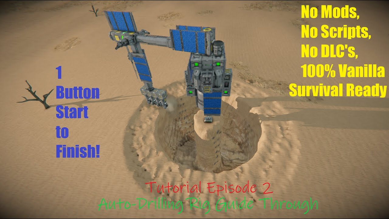 Mobile Drill Tutorial & Time Lapse - Ep.2 - Space Engineers - YouTube