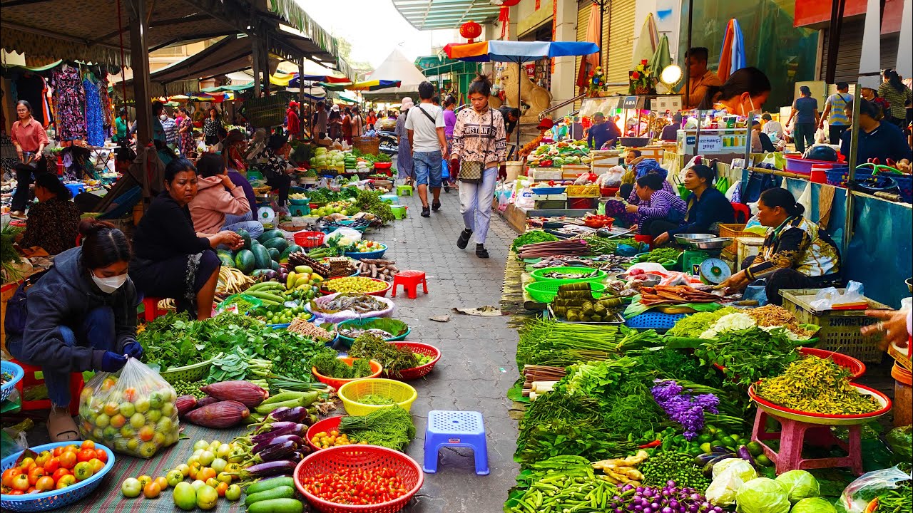 Behind the Scenes Boeung Trabek Morning Market Hustle - YouTube