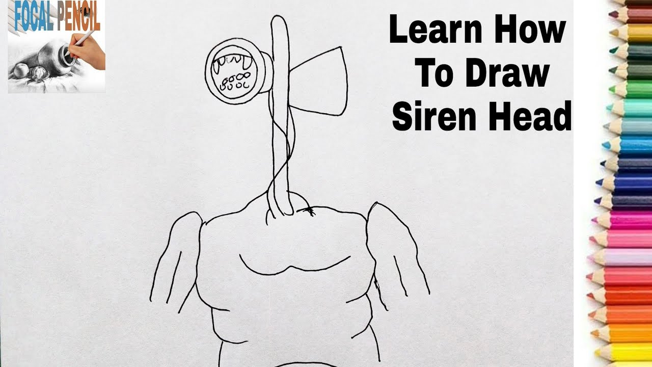 How To Draw A Siren Head step by step - YouTube