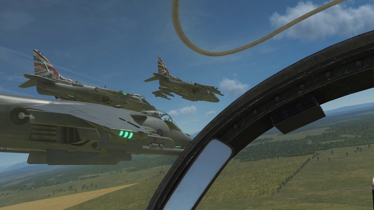 VFAT 2019 - X51 AV-8B Harrier Display 6 ship team cockpit view DCS ...
