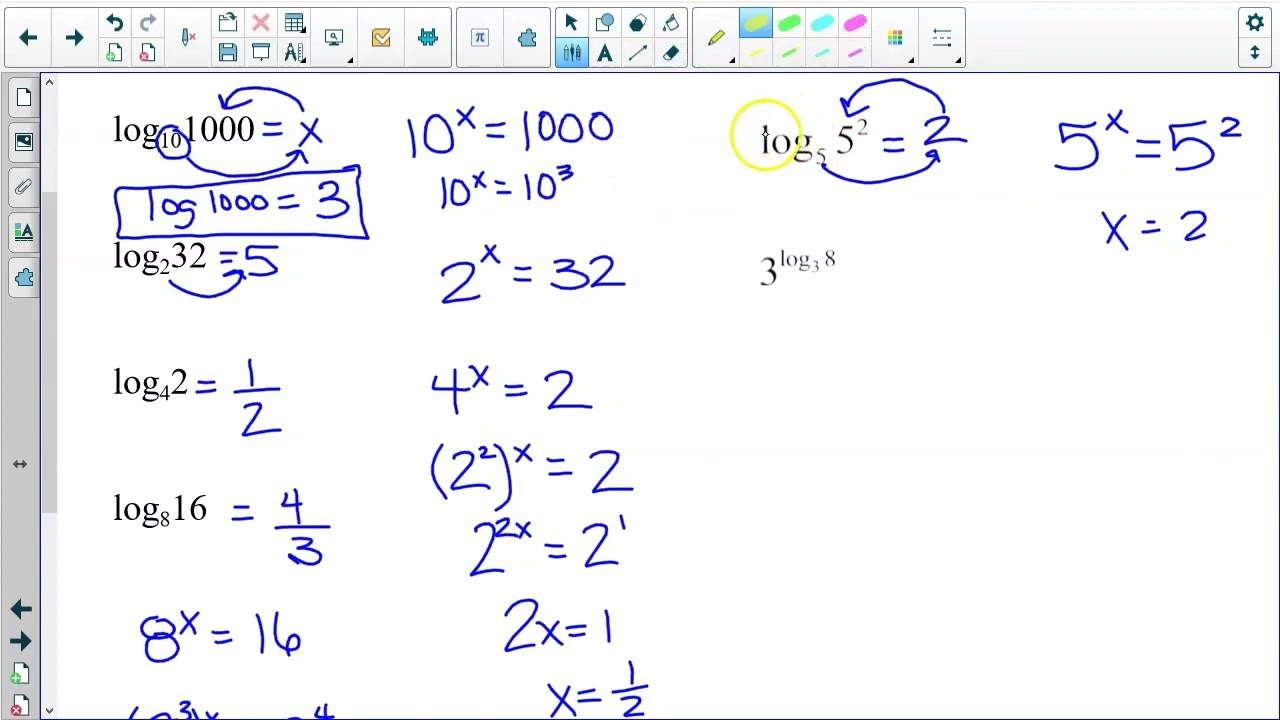 Day 50 - Logarithm Functions part 1 - YouTube
